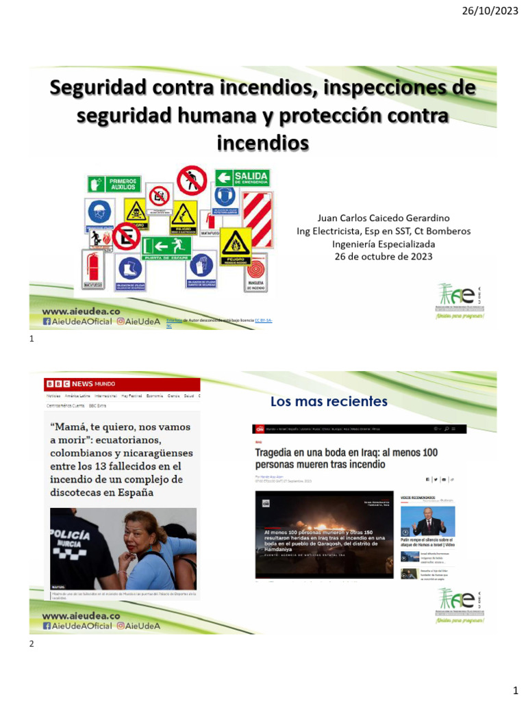 DIAPOSITIVAS Seguridad contra incendios,, inspecciones de seguridad ...