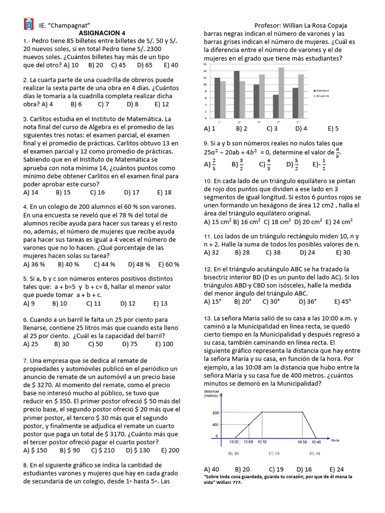 Asignacion 4to 4 | PDF | Triángulo | Geometría del plano euclidiano