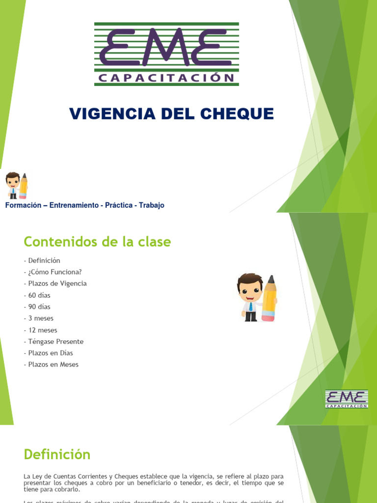 Vigencia y Plazos del Cheque | PDF
