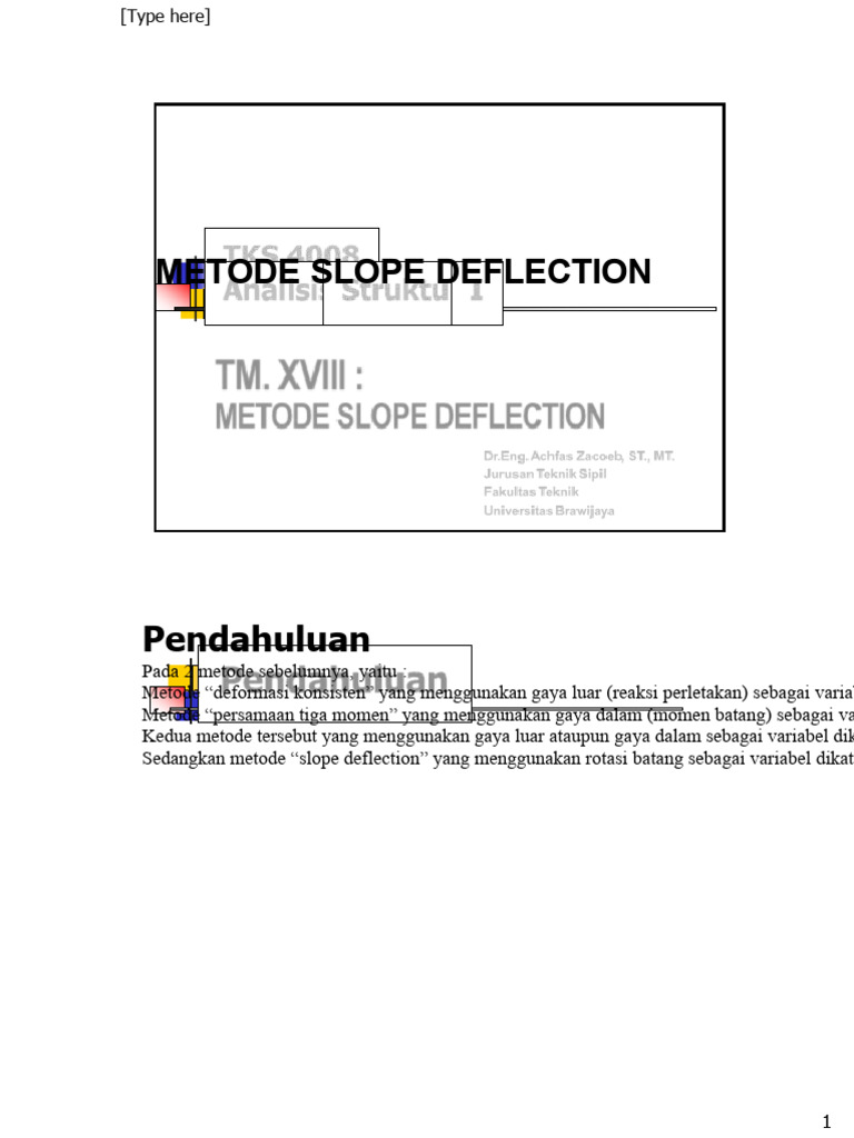Metode Slope Deflection | PDF