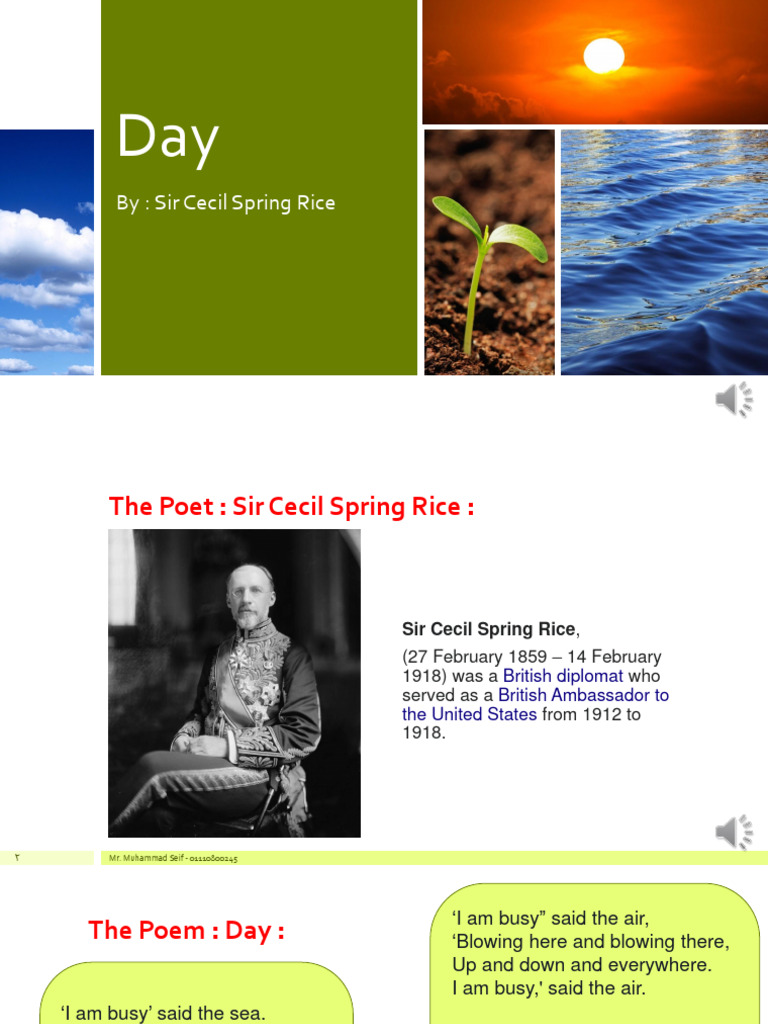 Day Poem - Prep 1 | PDF | Poetry | Poetic Devices