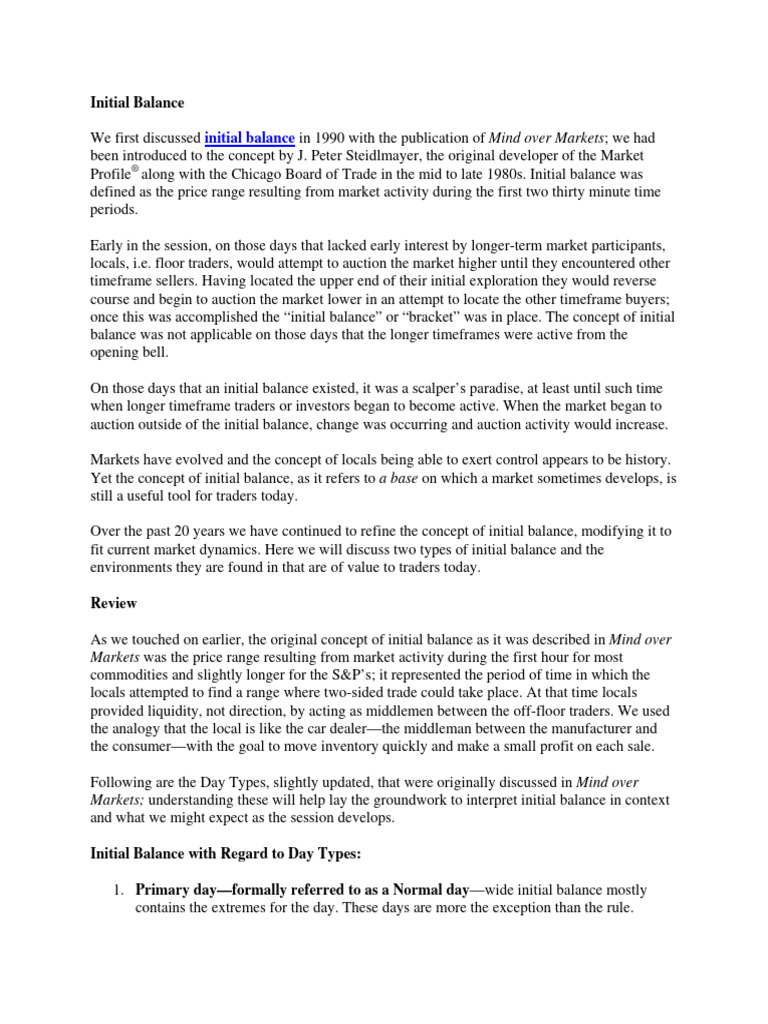 Initial Balance | PDF | Market (Economics) | Auction