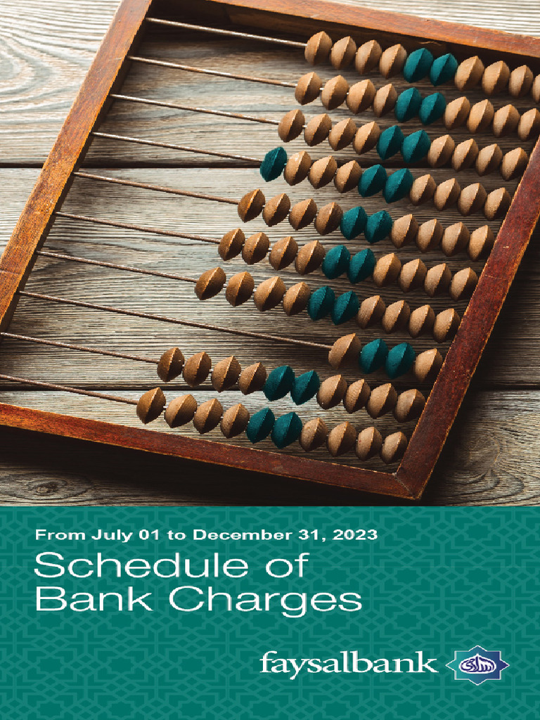Faysal Bank Islamic Charges 2023 | PDF