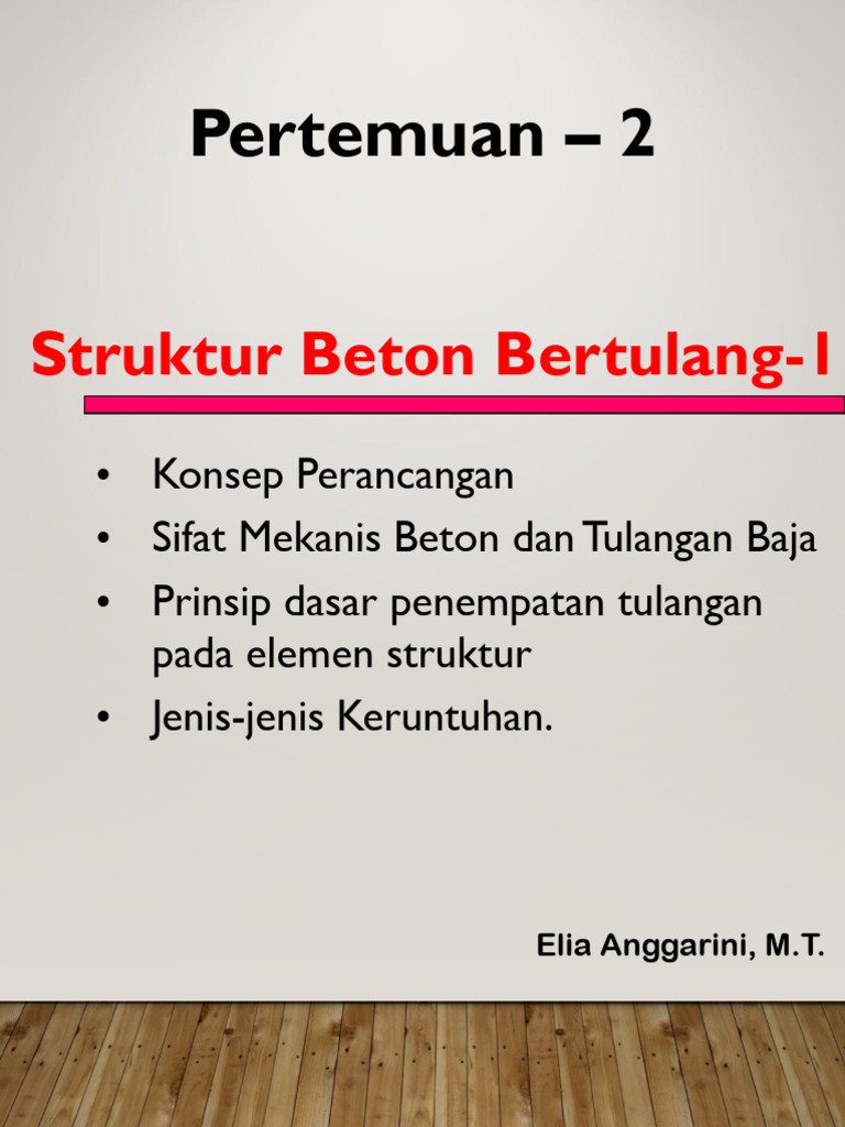 PERTEMUAN 2 MATERI 1-Konsep Perancangan Beton Dan Material Beton | PDF