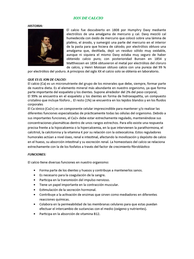 ION DE CALCIO Comp | PDF | Calcio | Nuez