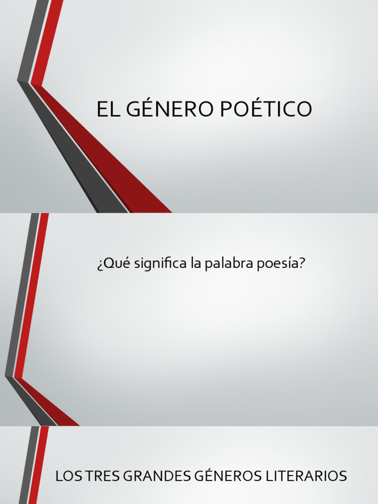 Características del Género Poético | PDF | Poesía | Metro (poesía)