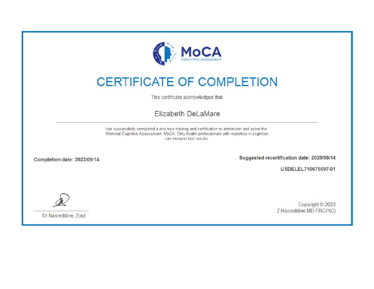 Certificate Moca | PDF