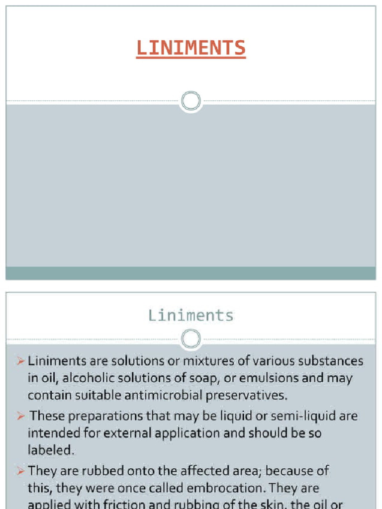 Liniments-Presentation From M App Android | PDF