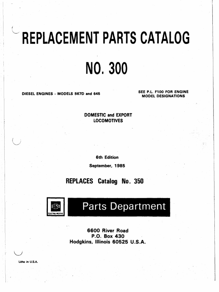 Parts Catalog 300 567d & 645e | PDF | Internal Combustion Engine | Piston