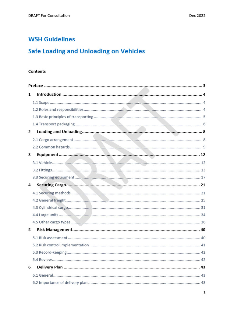 Guidelines For Safe Loading and Unloading On Vehicles - Public ...