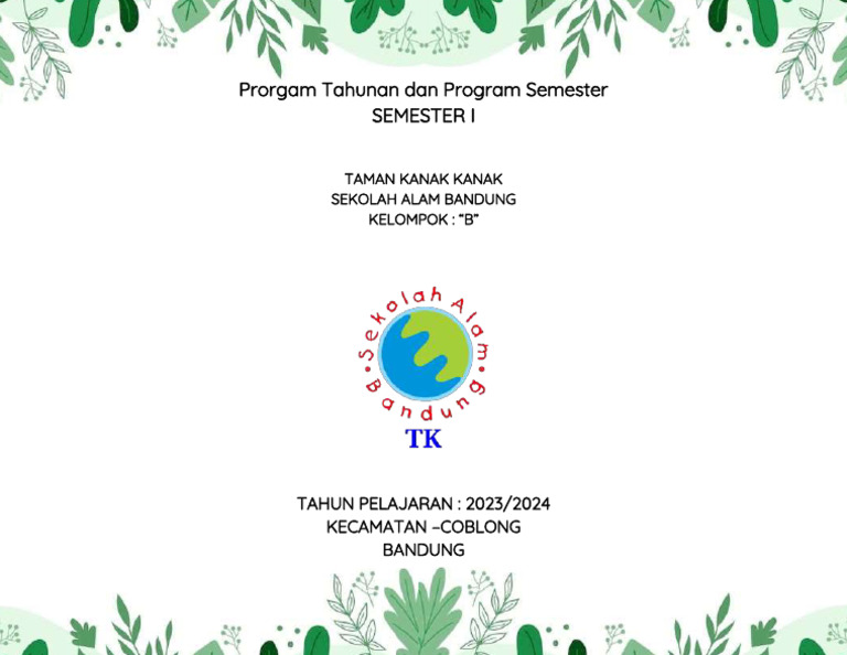 COVER Prota Promes TK B | PDF