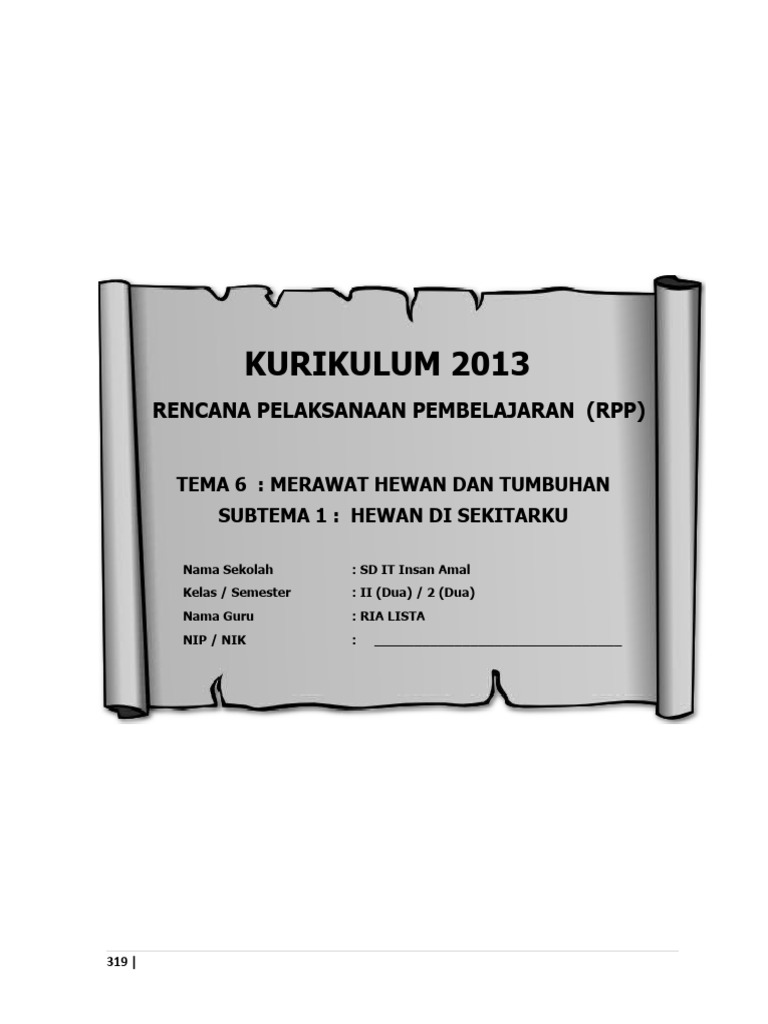 RPP Tema 6 | PDF