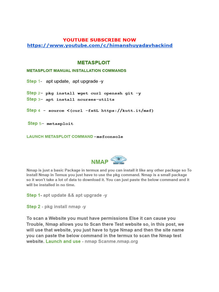 Termux Top 5 Tools-Hackind | PDF | Unix Software | Free Software Termux Top 5 Tools-Hackind | PDF | Unix Software | Free Software