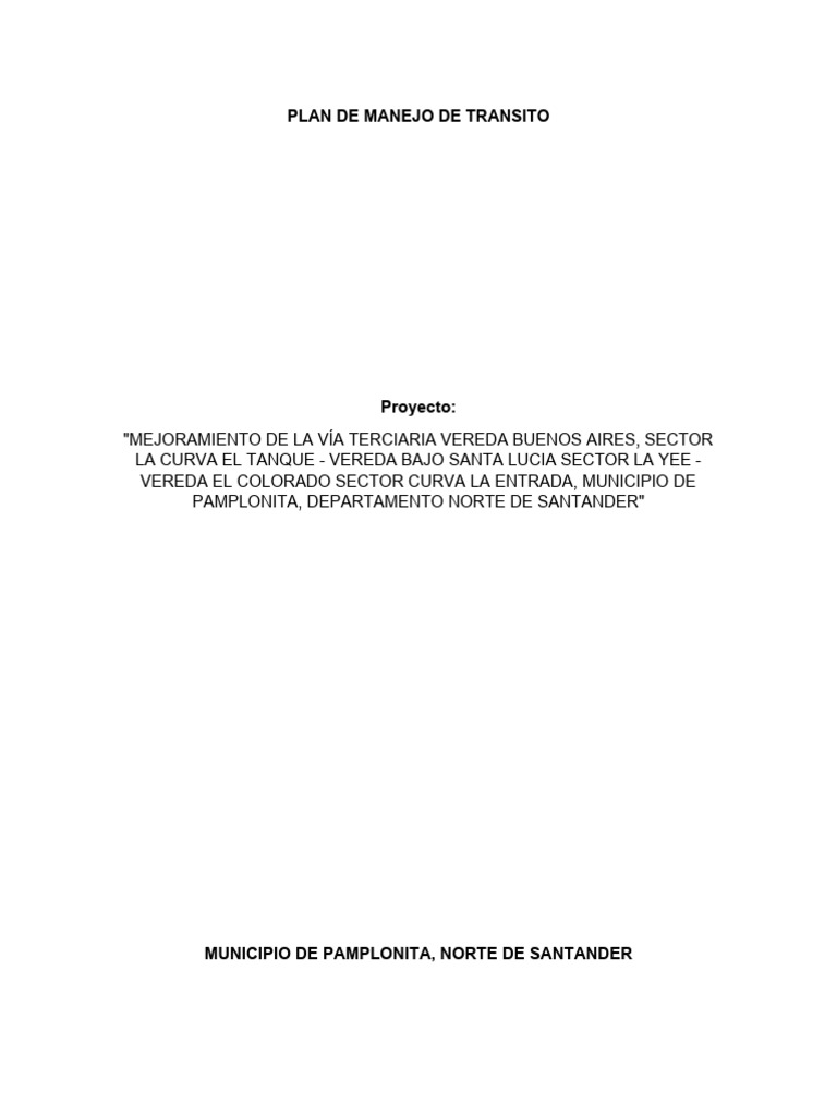 Plan Manejo de Transito | PDF | Peatonal | Buenos Aires