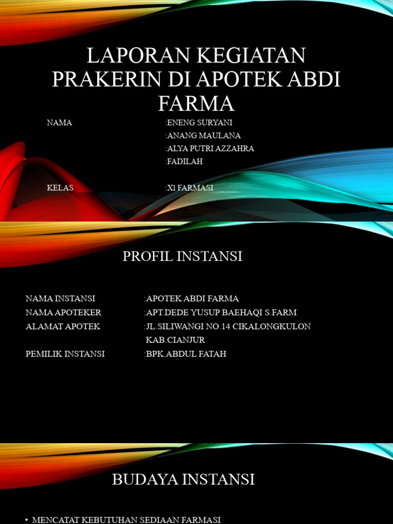 Laporan Kegiatan Prakerin Di Apotek | PDF