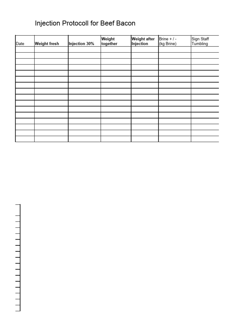 Beef Bacon Injection Protocol Guide | PDF