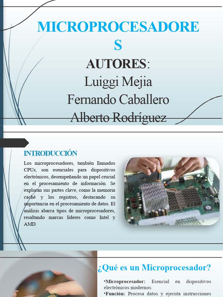 Diapositiva - Microprocesadores | PDF | Microprocesador | Hardware de la computadora