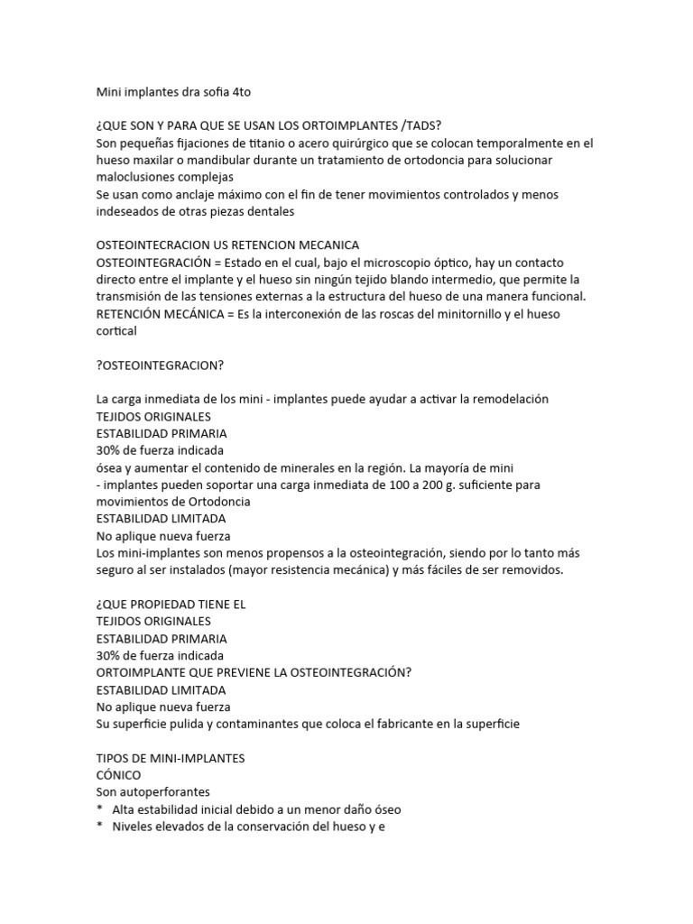 Mini Implantes en Shelf Mandibular | PDF | Hueso | Ortodoncia