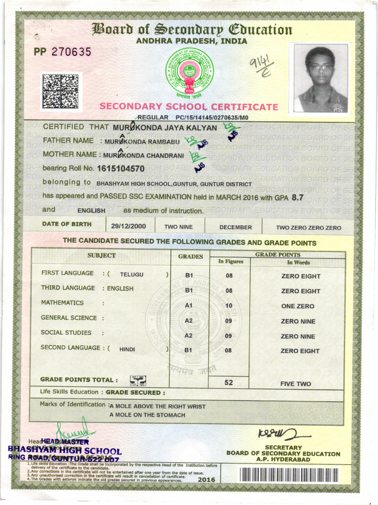 Andhra Pradesh SSC & Intermediate Results | PDF