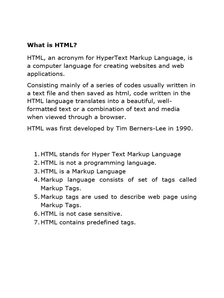 HTML Training by Thiru | PDF | Html Element | Html