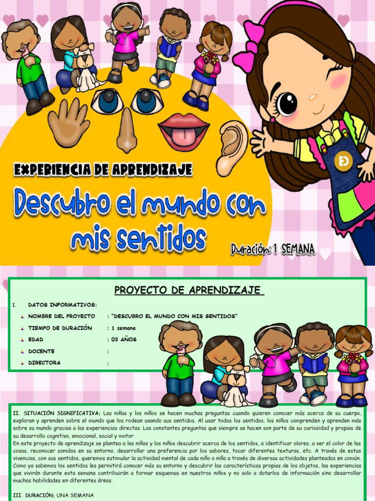 03 Años - Proyecto 5 - Sentidos | PDF