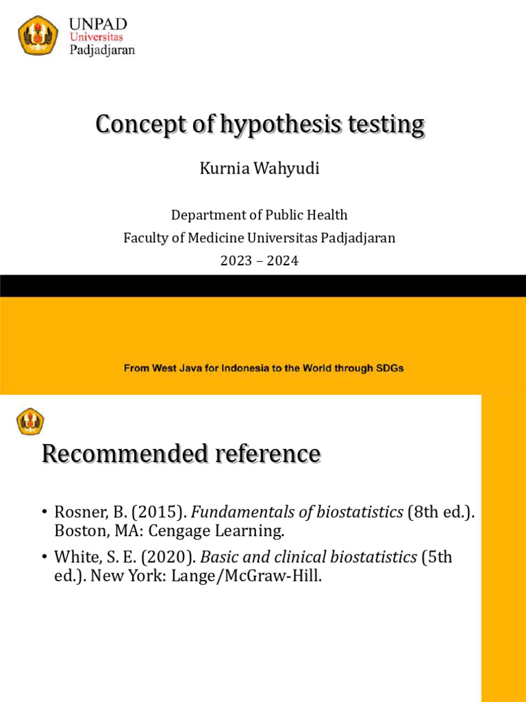 Concept Of Hypothesis Testing Topic 5 Pdf Statistical Hypothesis
