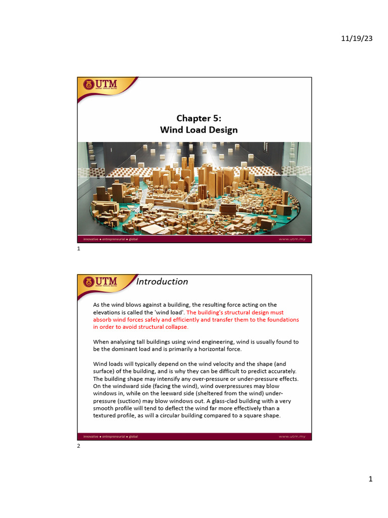 Chapter 5-Wind Load | PDF | Computational Fluid Dynamics | Wind Tunnel