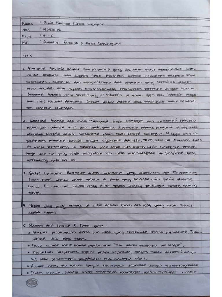 UTS Akt Forensik | PDF