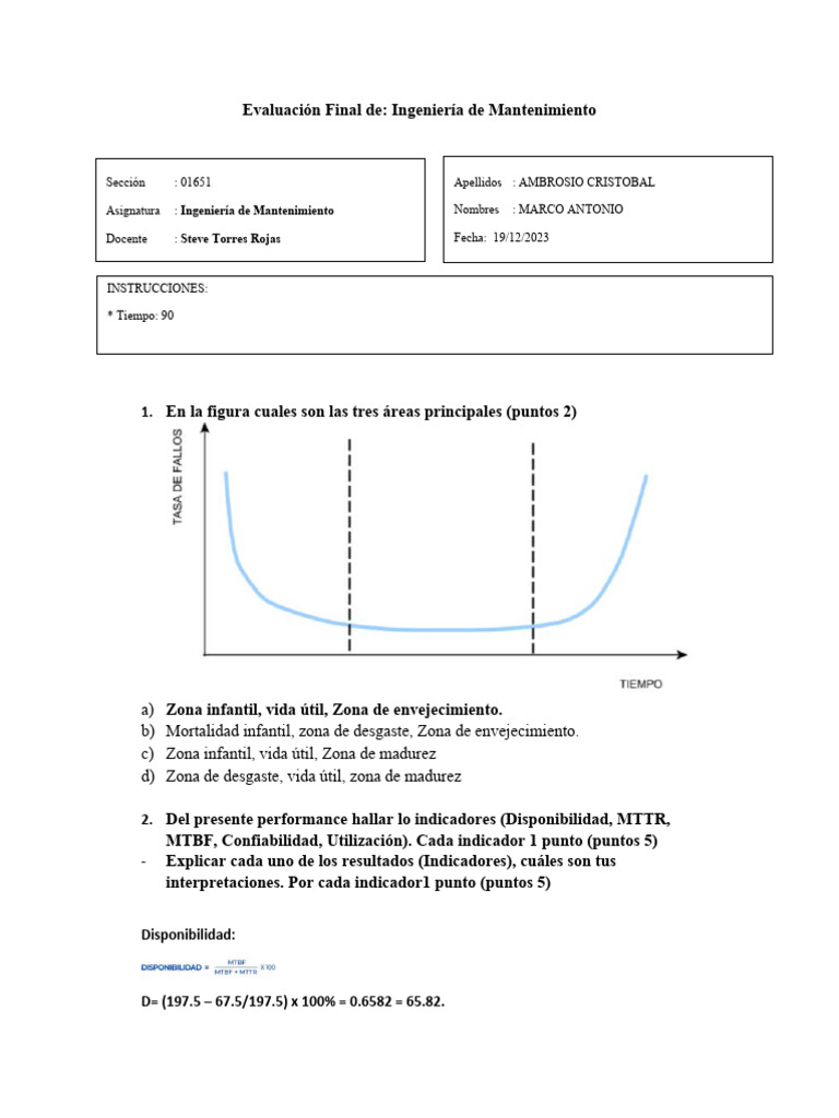 Eval Final | PDF | Ingeniería de confiabilidad