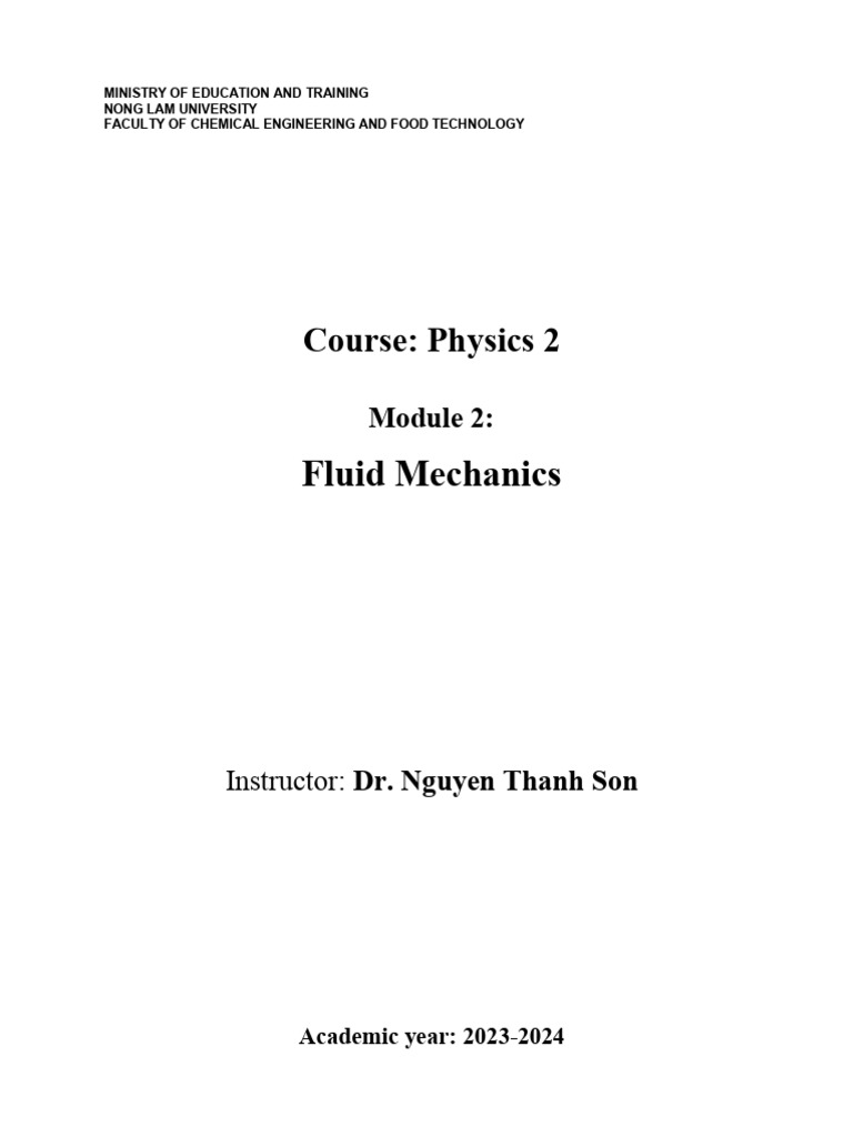 Module 2 Fluid Mechanics 23 24 | PDF | Fluid Mechanics | Fluid Dynamics