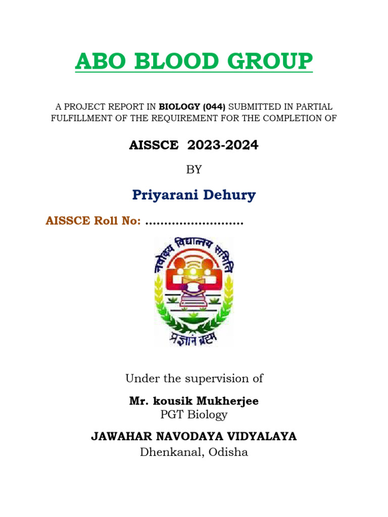 Abo Blood Group | PDF | Science & Mathematics | Computers