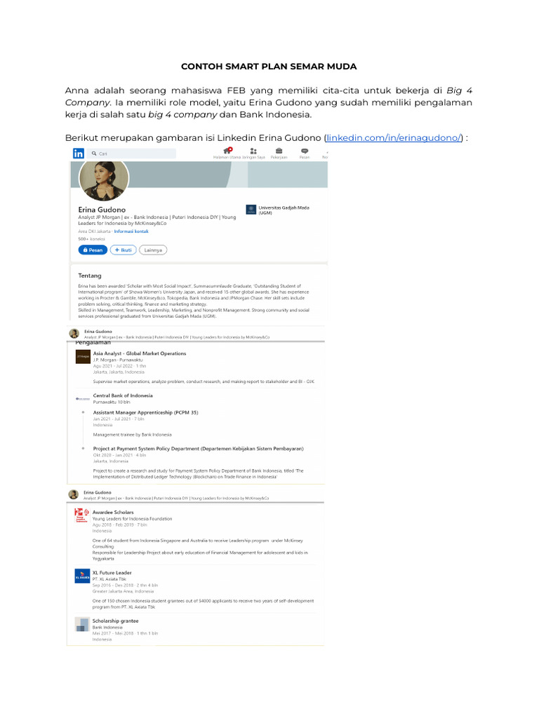 Contoh Smart Plan PDF | PDF | Karier & Perkembangan | Pengembangan Diri