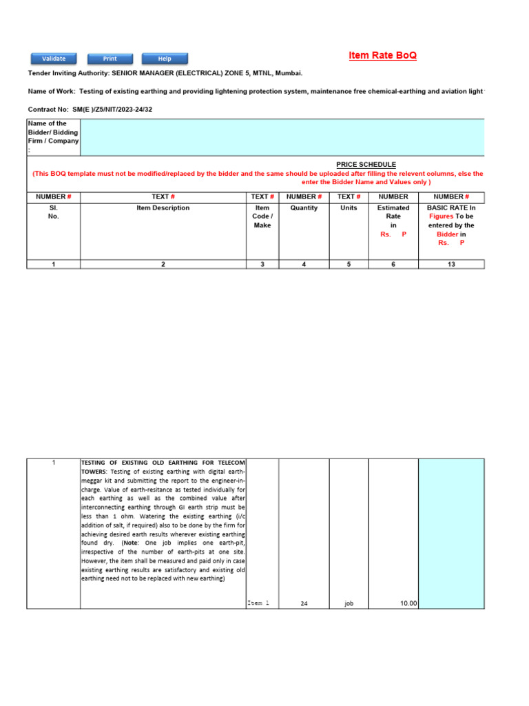 Boq Mumbai Tender | Download Free PDF | Electricity | Materials Science