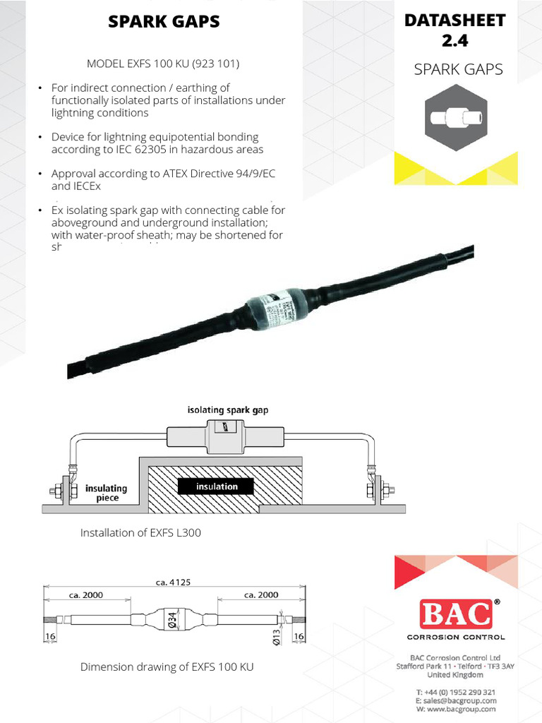 2-4-exfsku-exfs100-spark-gaps | PDF | Materials Science | Electricity