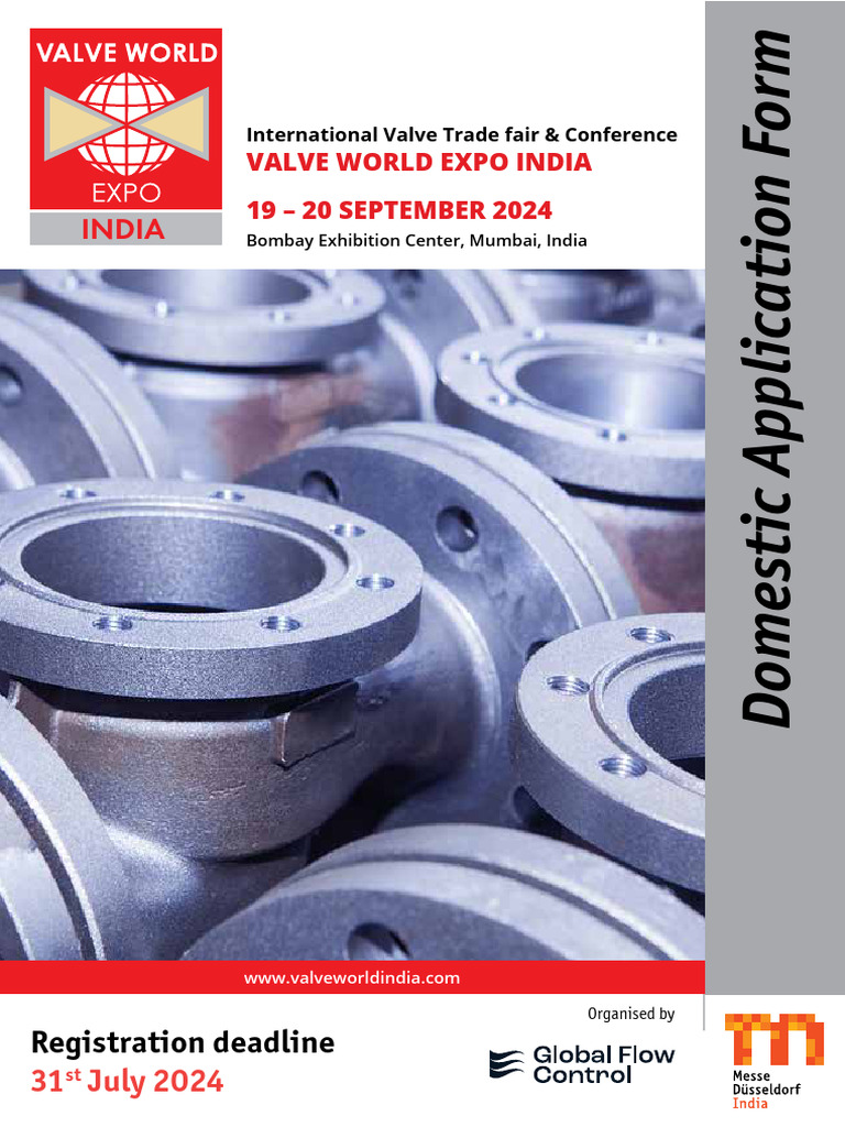 Domestic Application Form - Valve World Expo India 2024 | PDF | Invoice ...