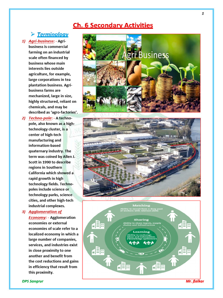 CH 6 Secondary Activities | PDF | Cotton | Goods