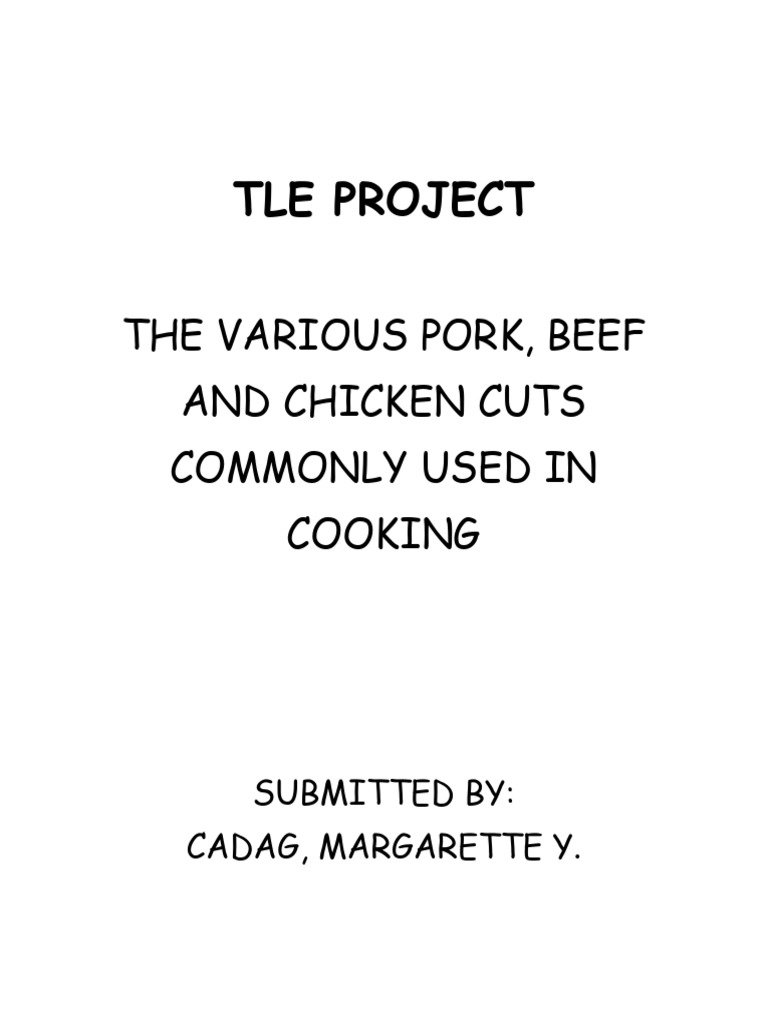 Tle Project - The Various Pork, Beef, and Chicken Cuts | PDF | Food Ingredients | Beef