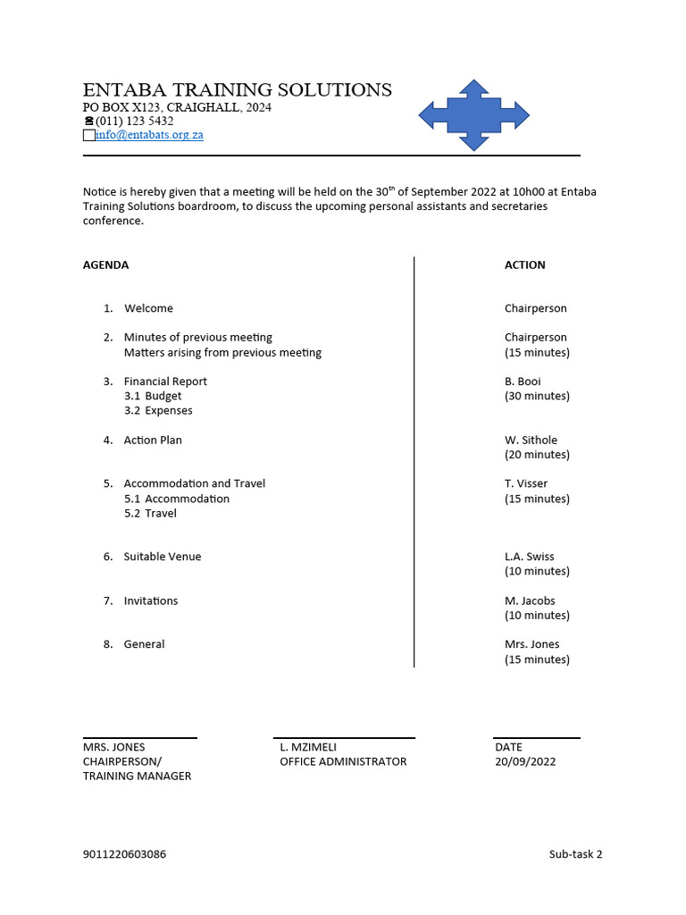 Entaba Sub-Task 2 | PDF