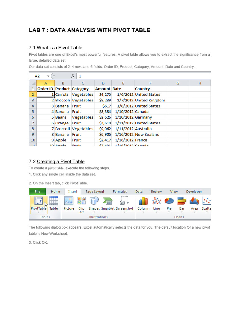 Pivottable For Data Analysis in Excel | PDF | Software Engineering | Computer Science