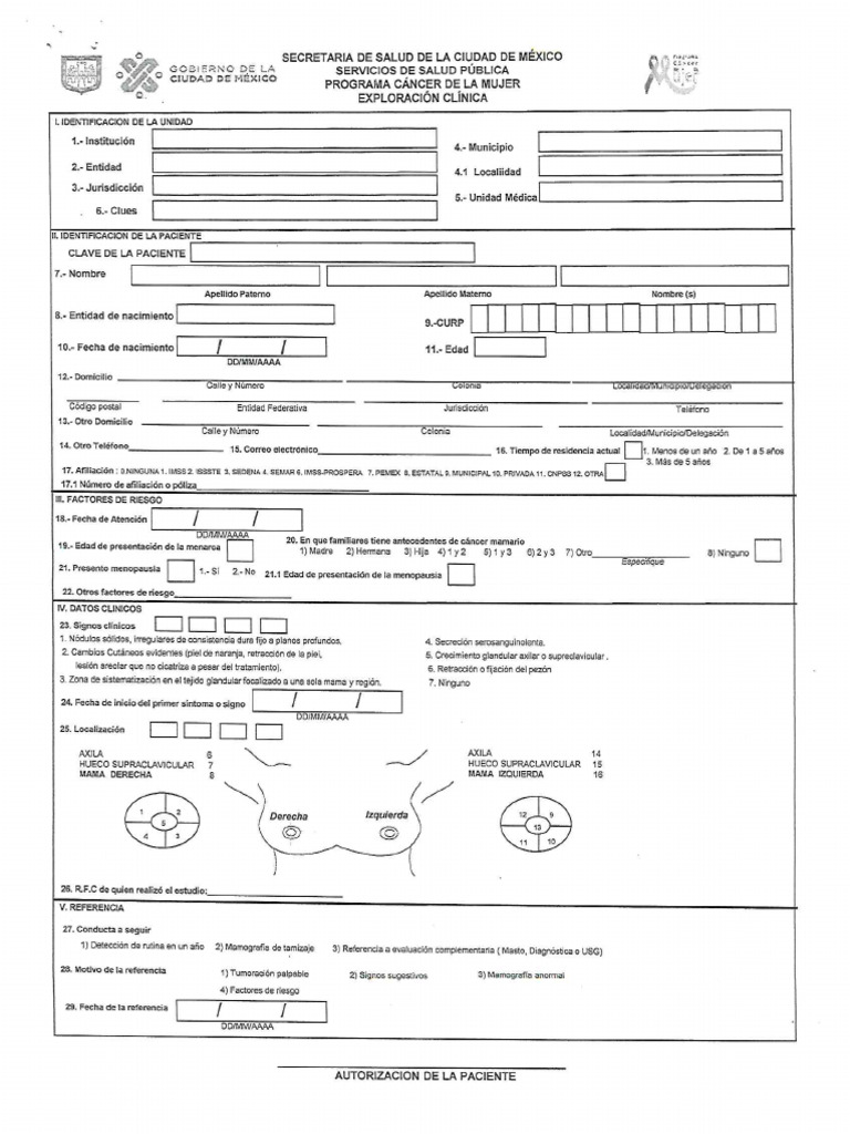 Exploracion Clinica Mama | PDF
