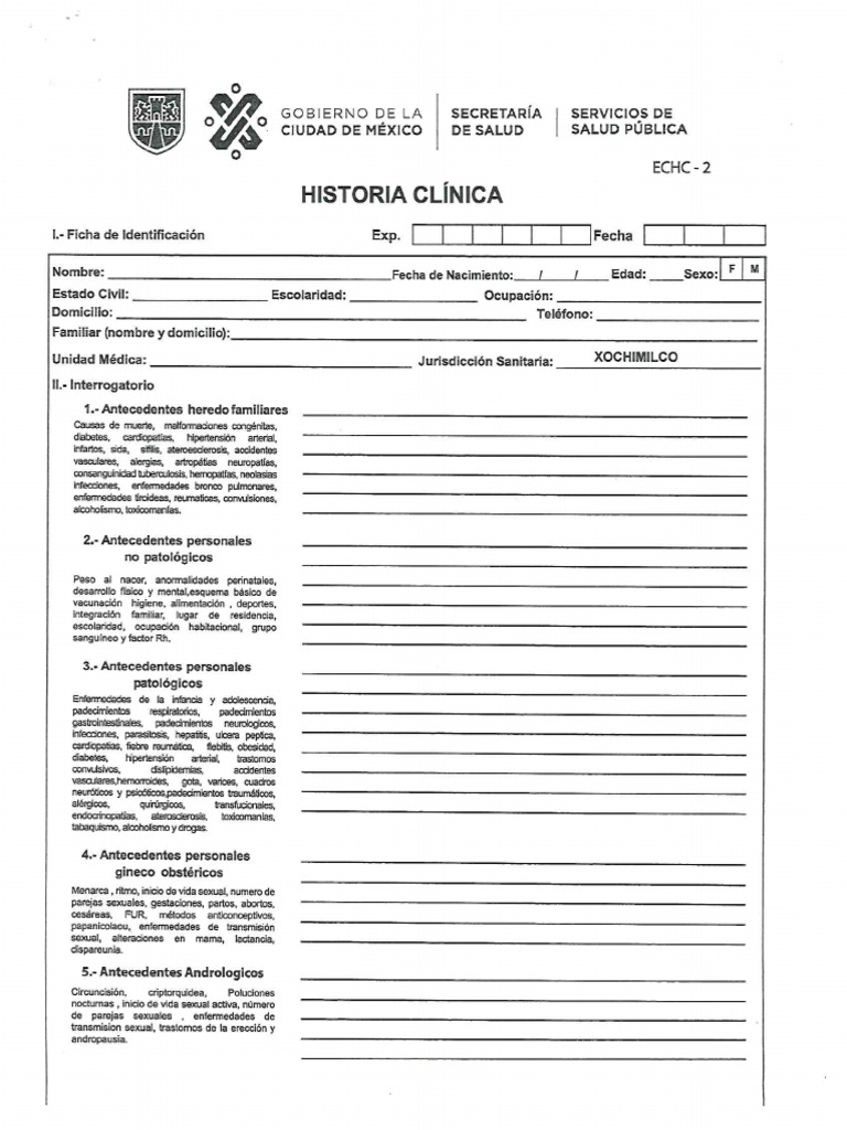 Historia Clínica | PDF