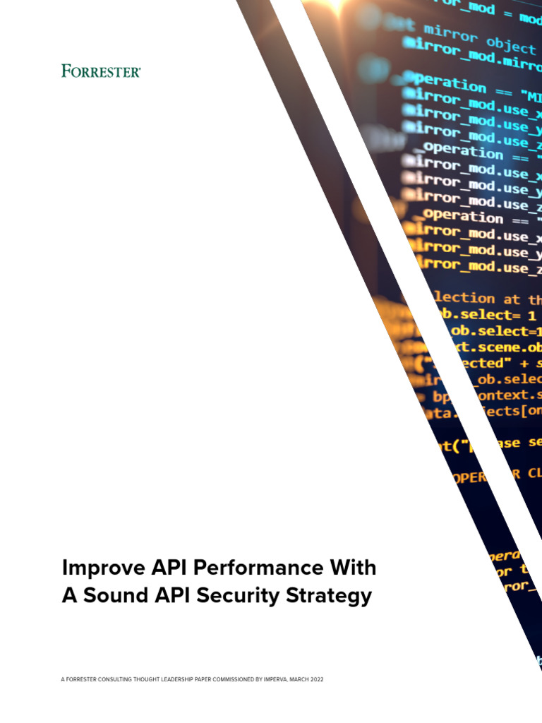 Forrester API Security TLP | PDF | Computer Security | Security