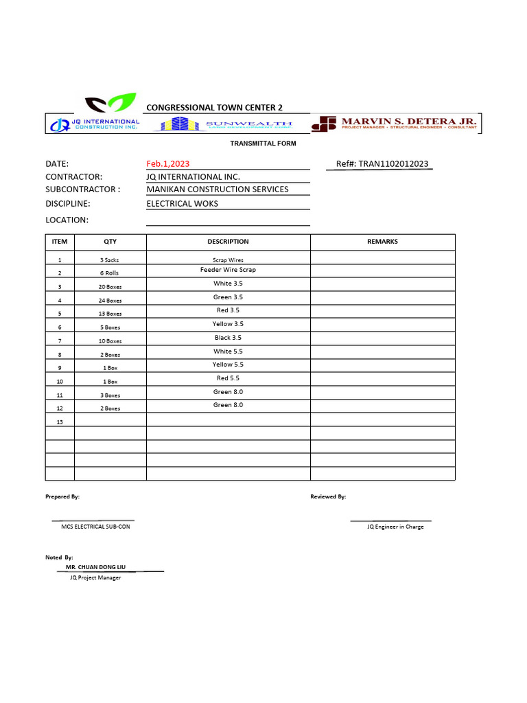 Rfi & Rfa | PDF | Engineering