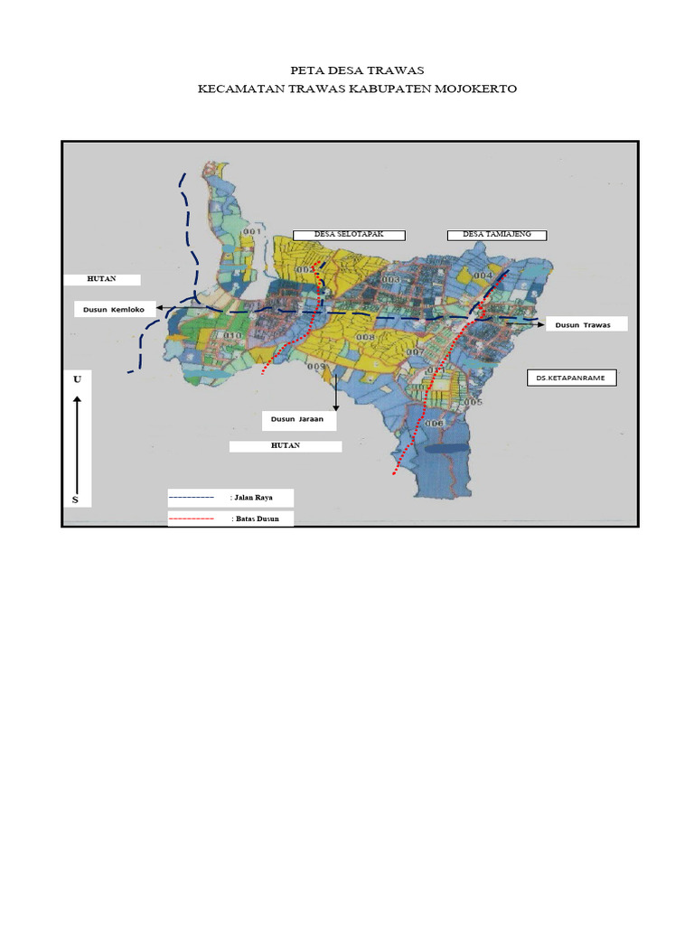 PETA DESA Trawas DAN Denah Desa Trawas | PDF