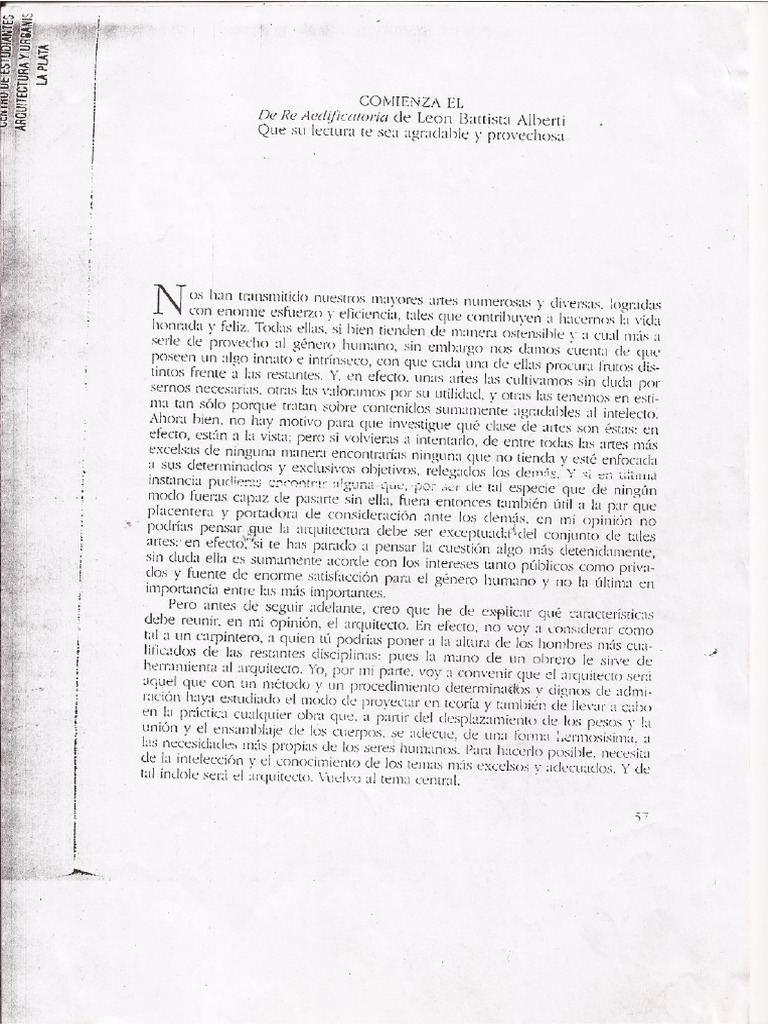 De Re Aedificatoria | PDF