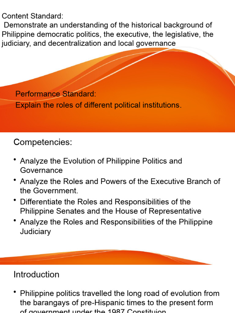PolGov HistoricalbackgroundOfPhil - DemocraticPolitics | PDF | Spanish Empire | Philippines