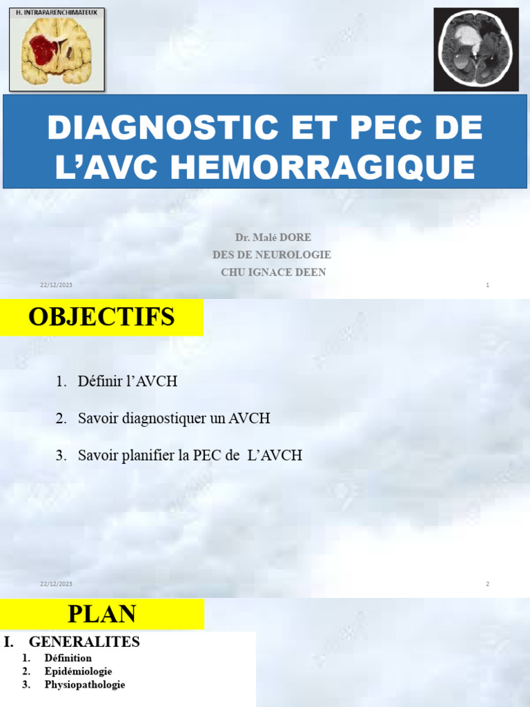DC Et PEC AVCH | PDF | Hypertension artérielle | Neurologie