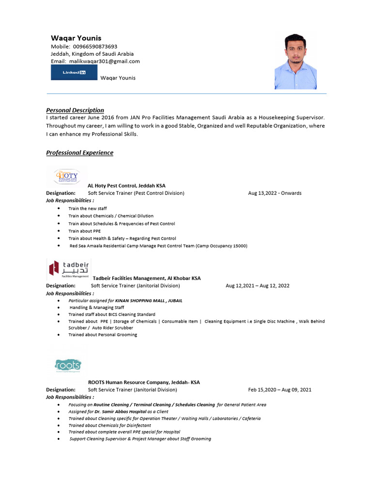 Waqar CV - Trainer | PDF | Health Care