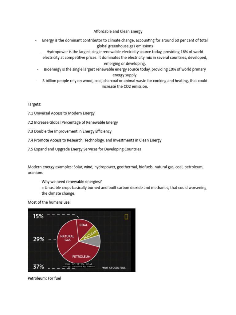 Affordable And Clean Energy Pdf Renewable Energy Sustainable Energy