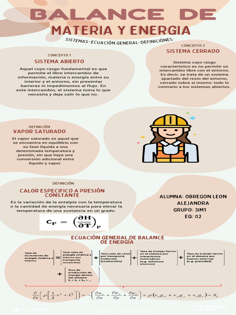 balance de materia y energia infografia | PDF | Temperatura | Vapor